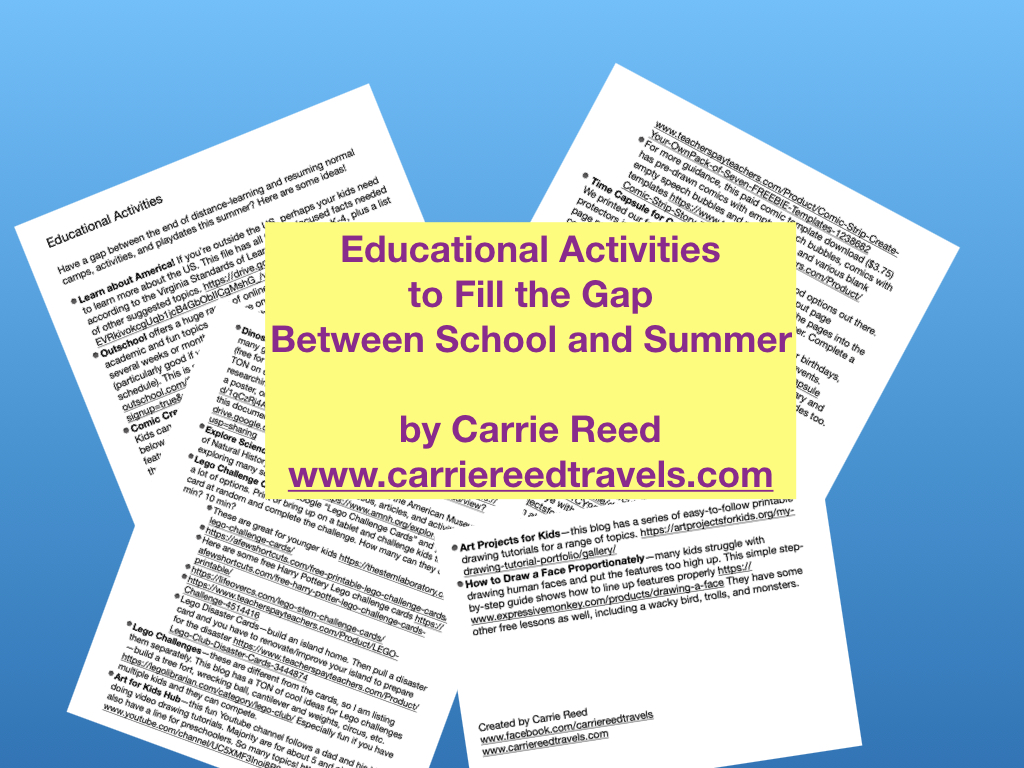 At-Home Fun Educational Ideas to Fill the Gap Between School Ending and ...